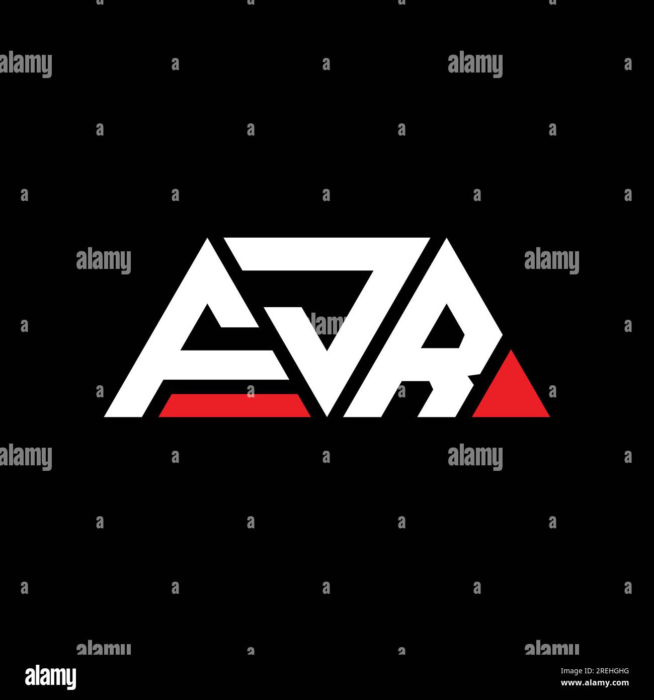 FJR triangle letter logo design with triangle shape. FJR triangle logo ...