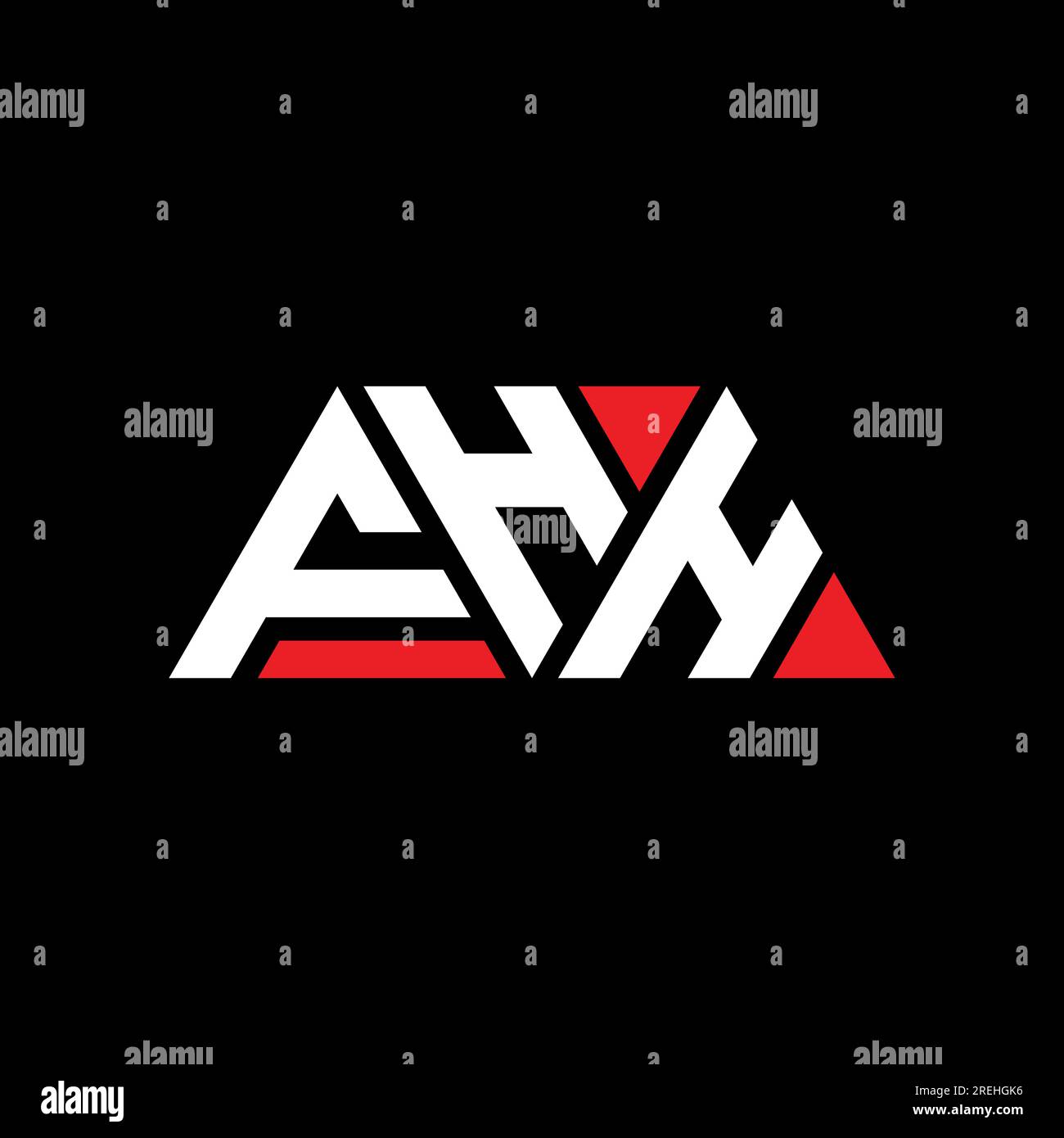 FHH triangle letter logo design with triangle shape. FHH triangle logo ...