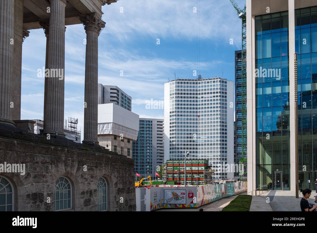 View from Chamberlain Square, Birmingham of Alpha Tower,Birmingham Town ...
