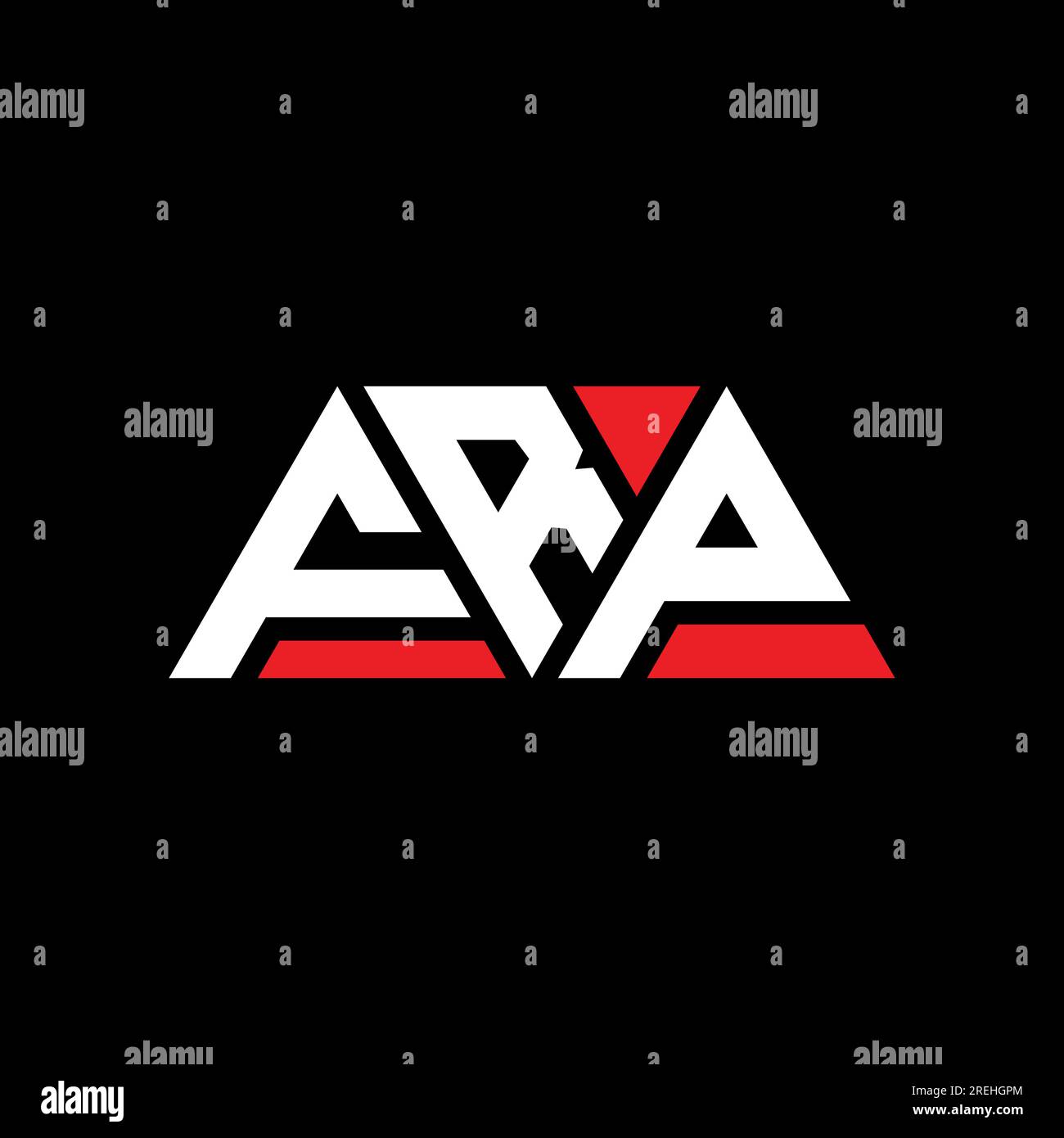 FRP triangle letter logo design with triangle shape. FRP triangle logo ...