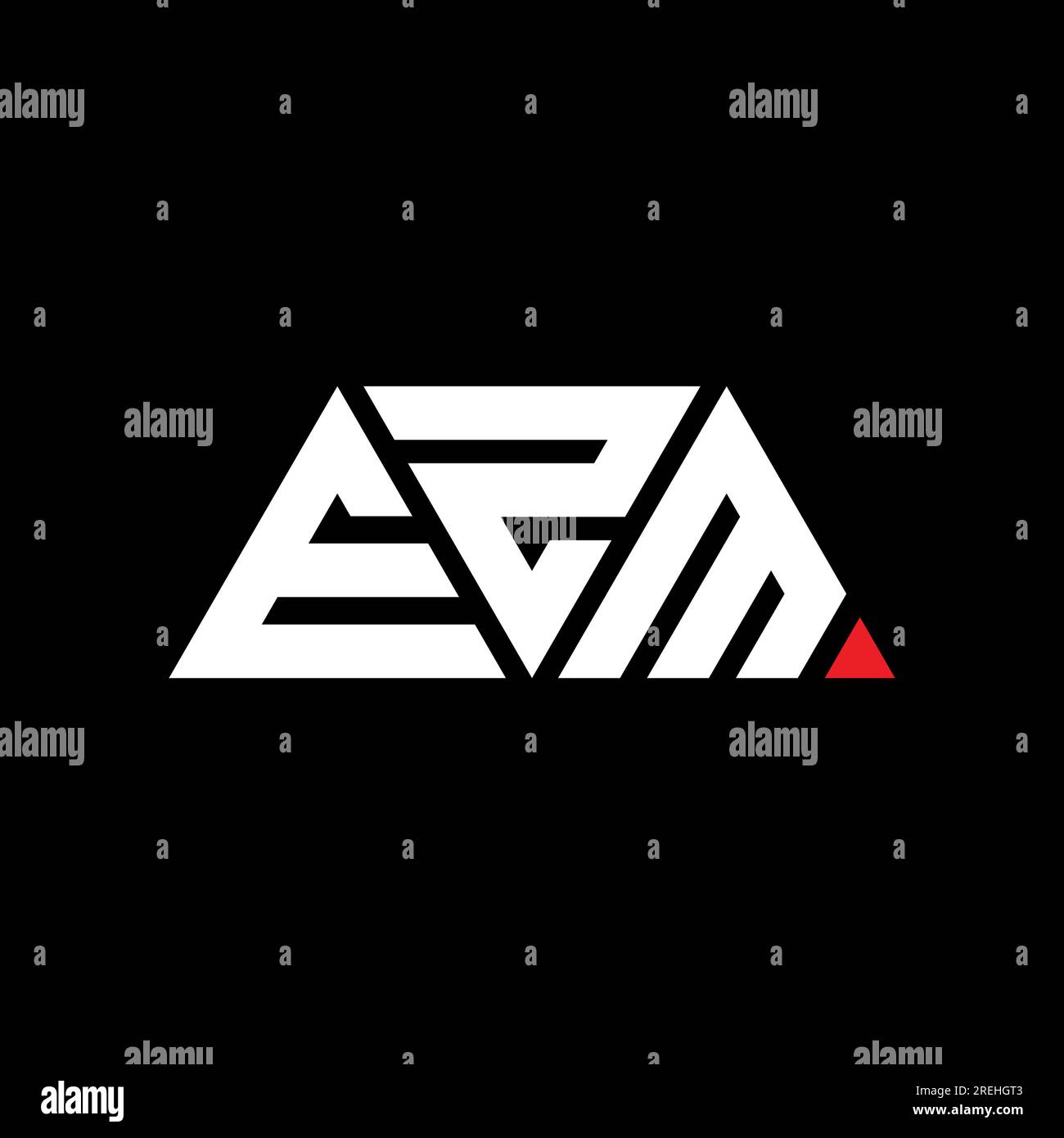 EZM triangle letter logo design with triangle shape. EZM triangle logo ...