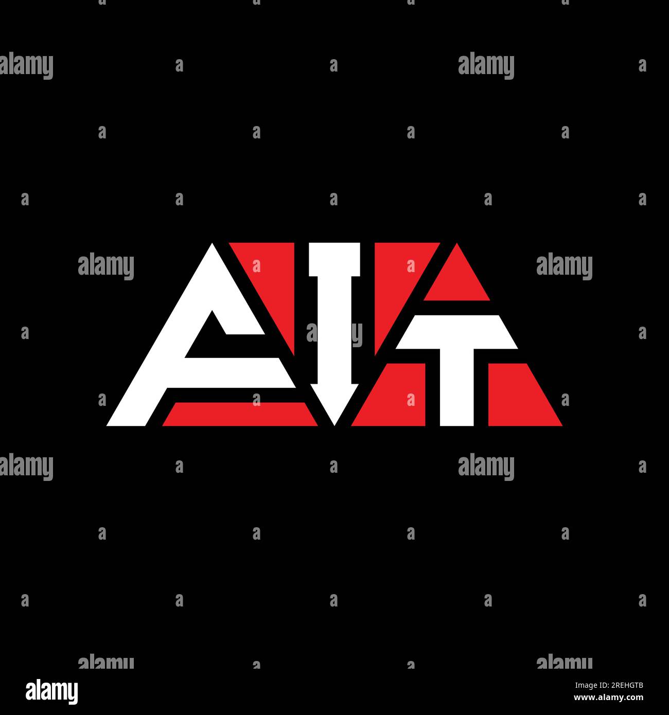 FIT triangle letter logo design with triangle shape. FIT triangle logo ...