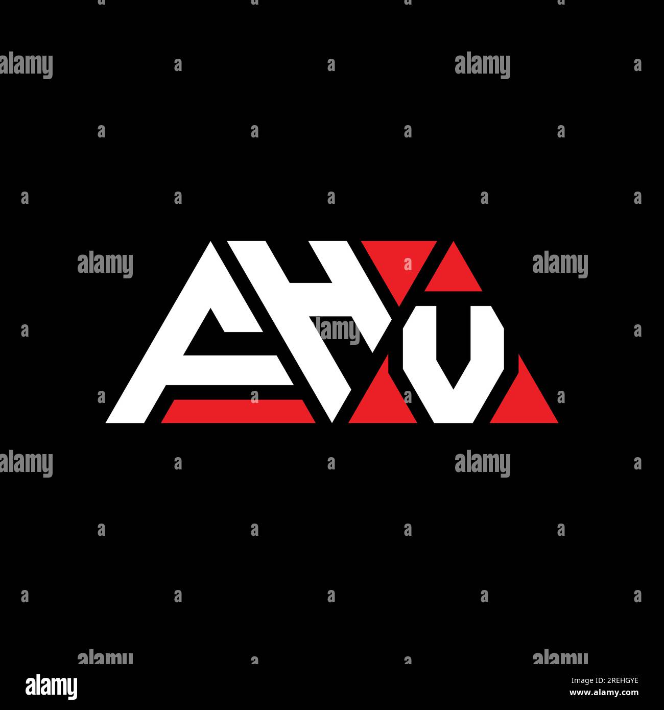FHV triangle letter logo design with triangle shape. FHV triangle logo ...