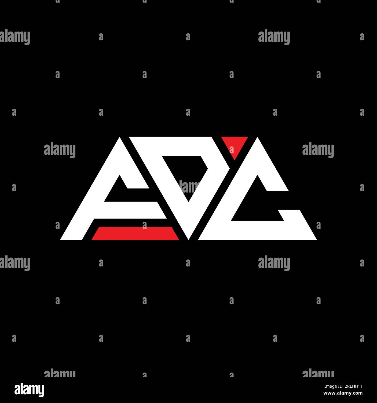 FDC triangle letter logo design with triangle shape. FDC triangle logo ...