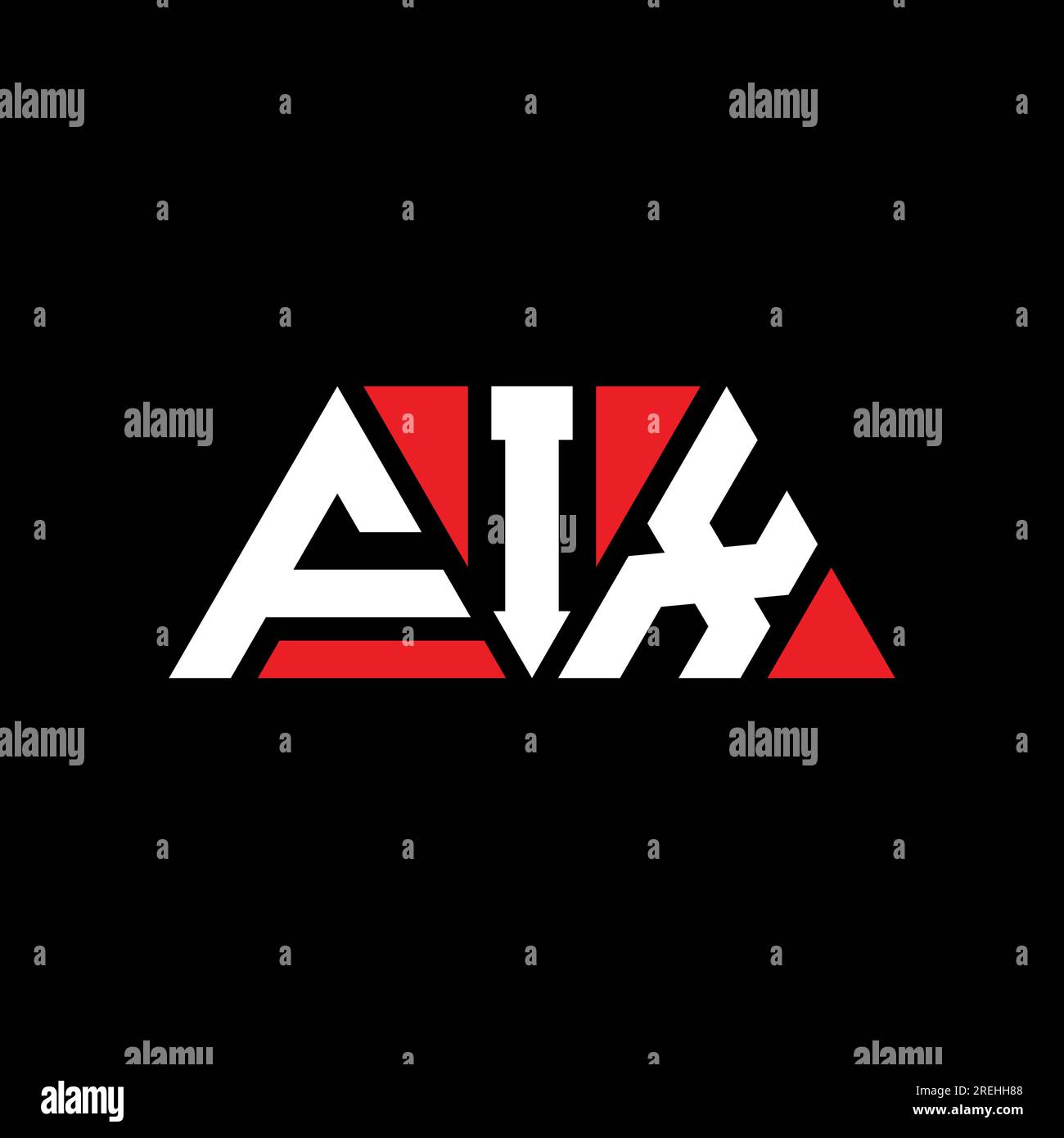 FIX triangle letter logo design with triangle shape. FIX triangle logo ...