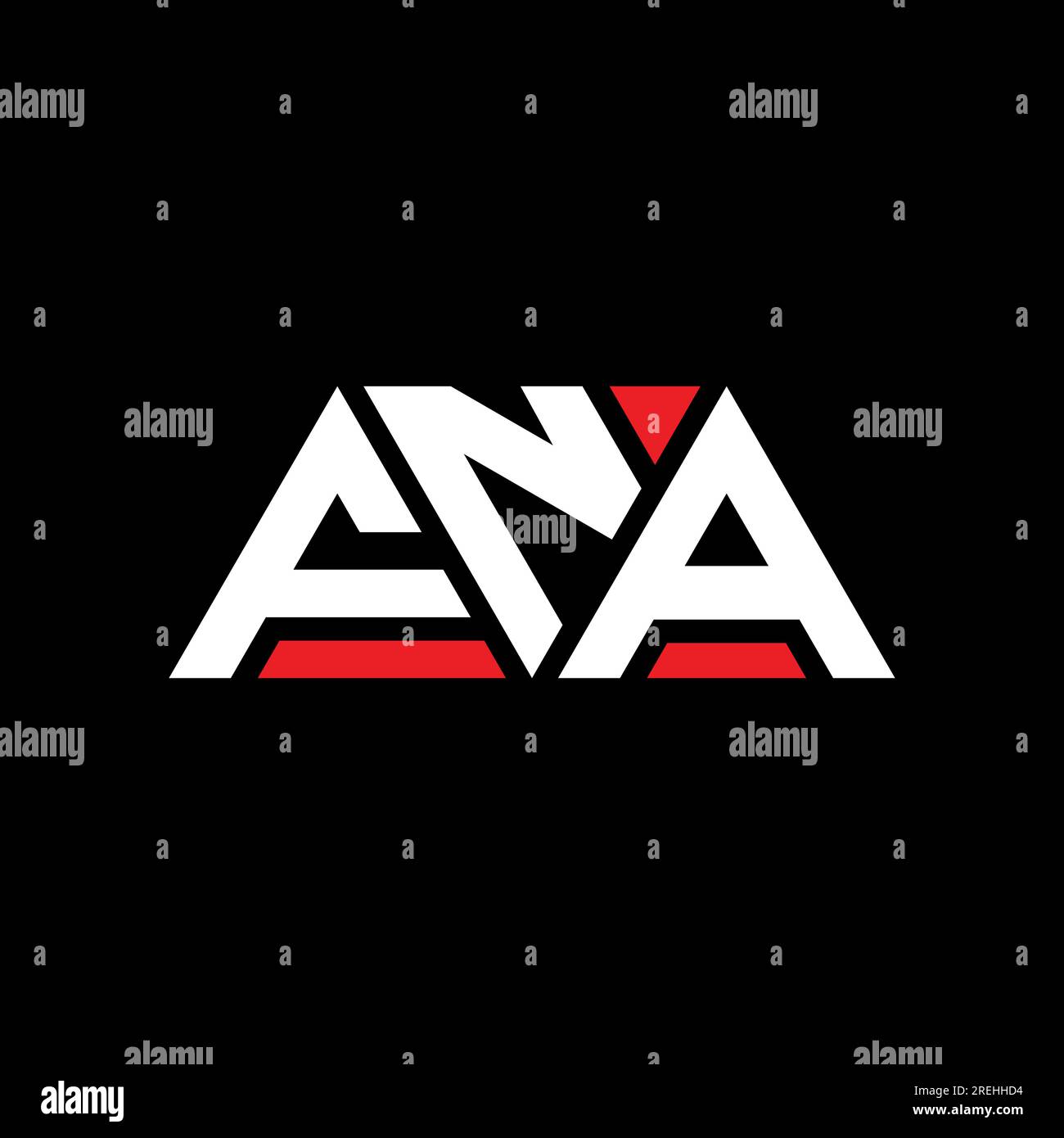 FNA triangle letter logo design with triangle shape. FNA triangle logo ...