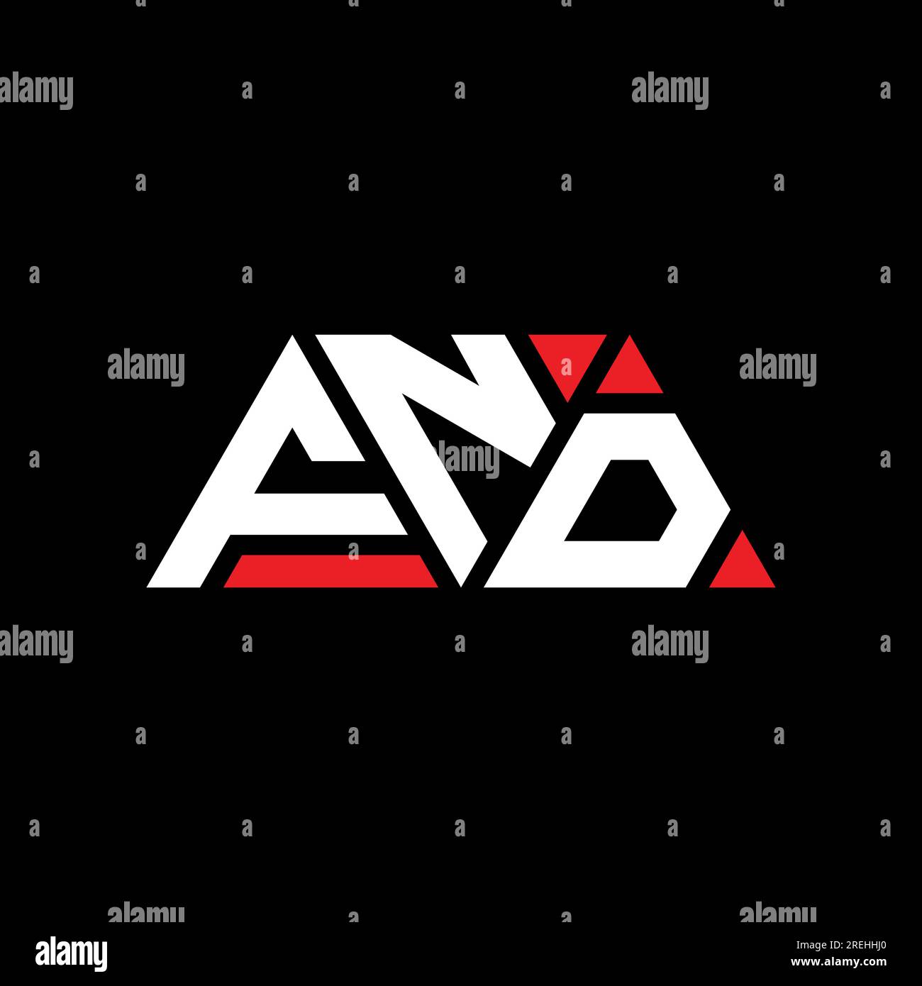 FND triangle letter logo design with triangle shape. FND triangle logo ...