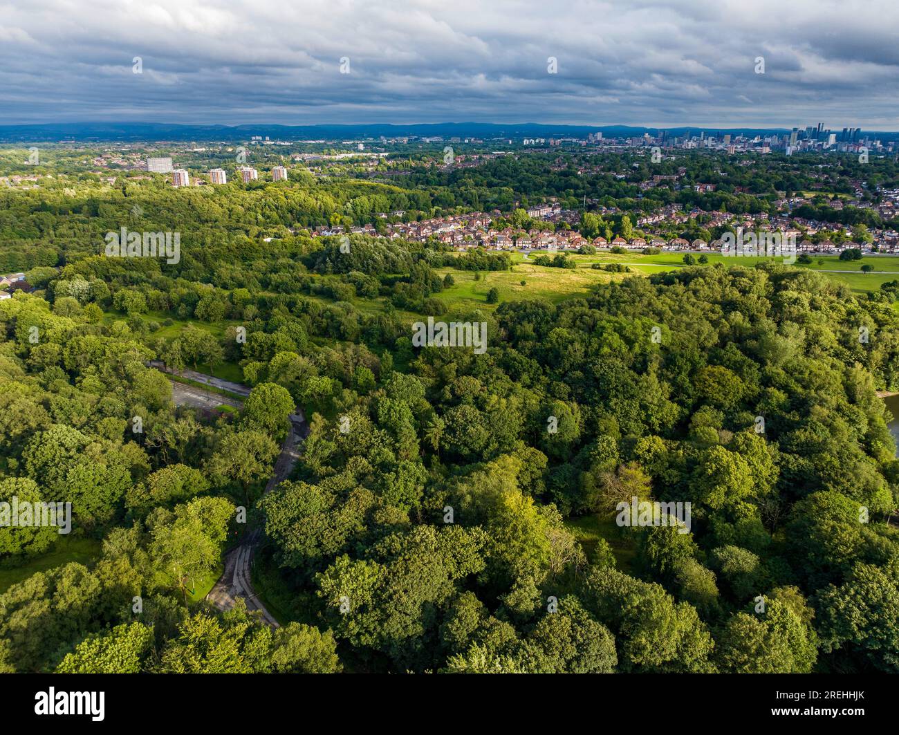 Aerial Photos of Heaton Park, Manchester UK Stock Photo - Alamy