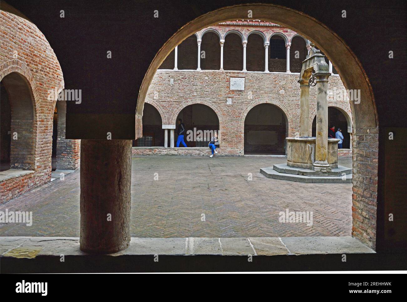 Inner courtyard of a medieval monastery in the complex of seven ...