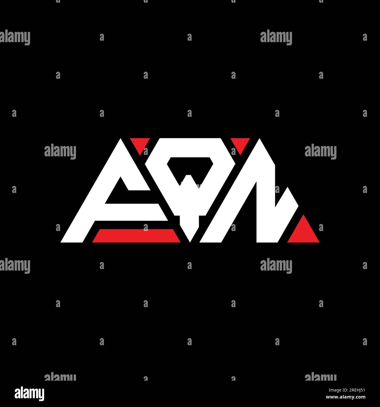 FQN triangle letter logo design with triangle shape. FQN triangle logo ...