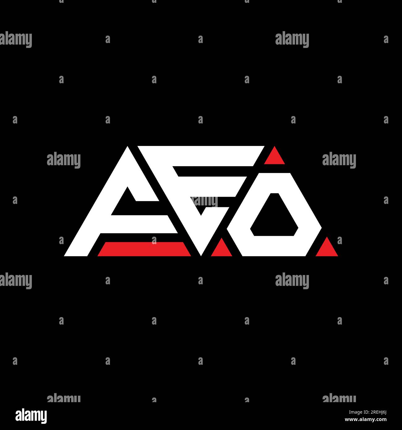 FEO triangle letter logo design with triangle shape. FEO triangle logo ...