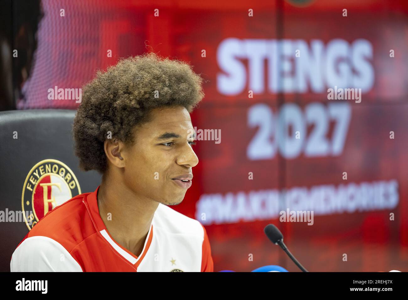 ROTTERDAM - Football player Calvin Stengs during his presentation at ...