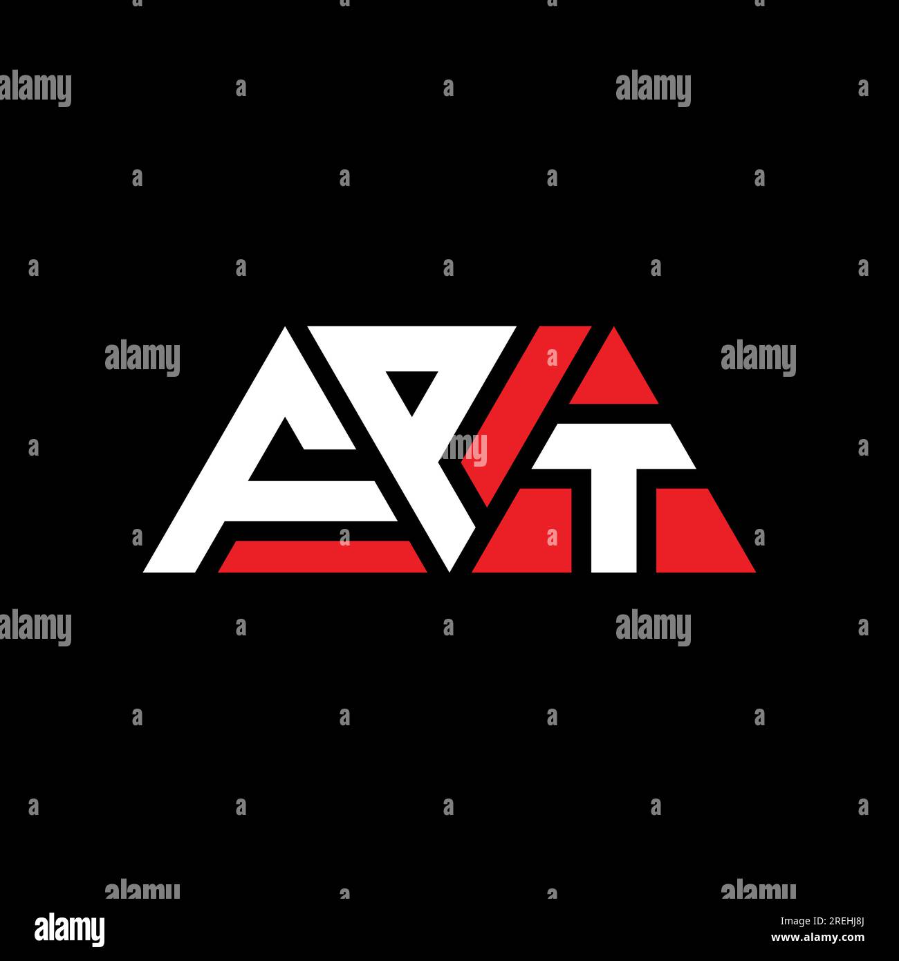 FPT triangle letter logo design with triangle shape. FPT triangle logo ...