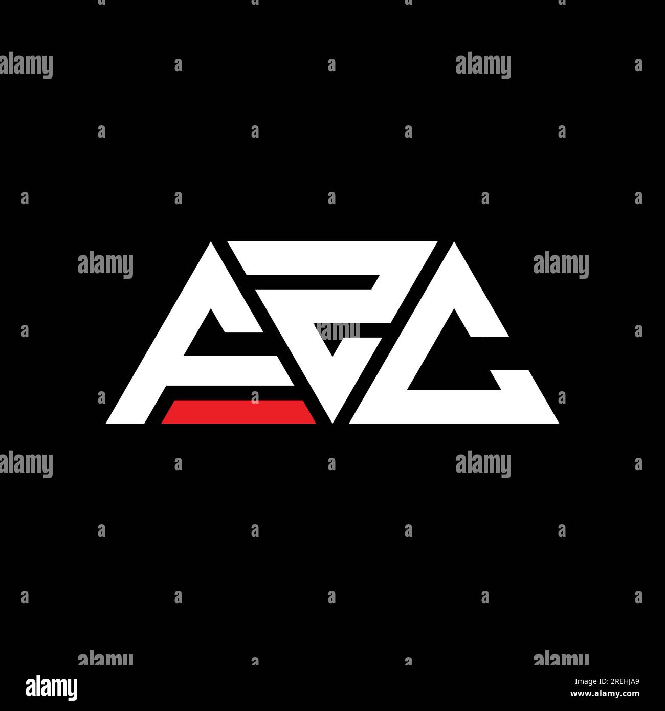 FZC triangle letter logo design with triangle shape. FZC triangle logo ...