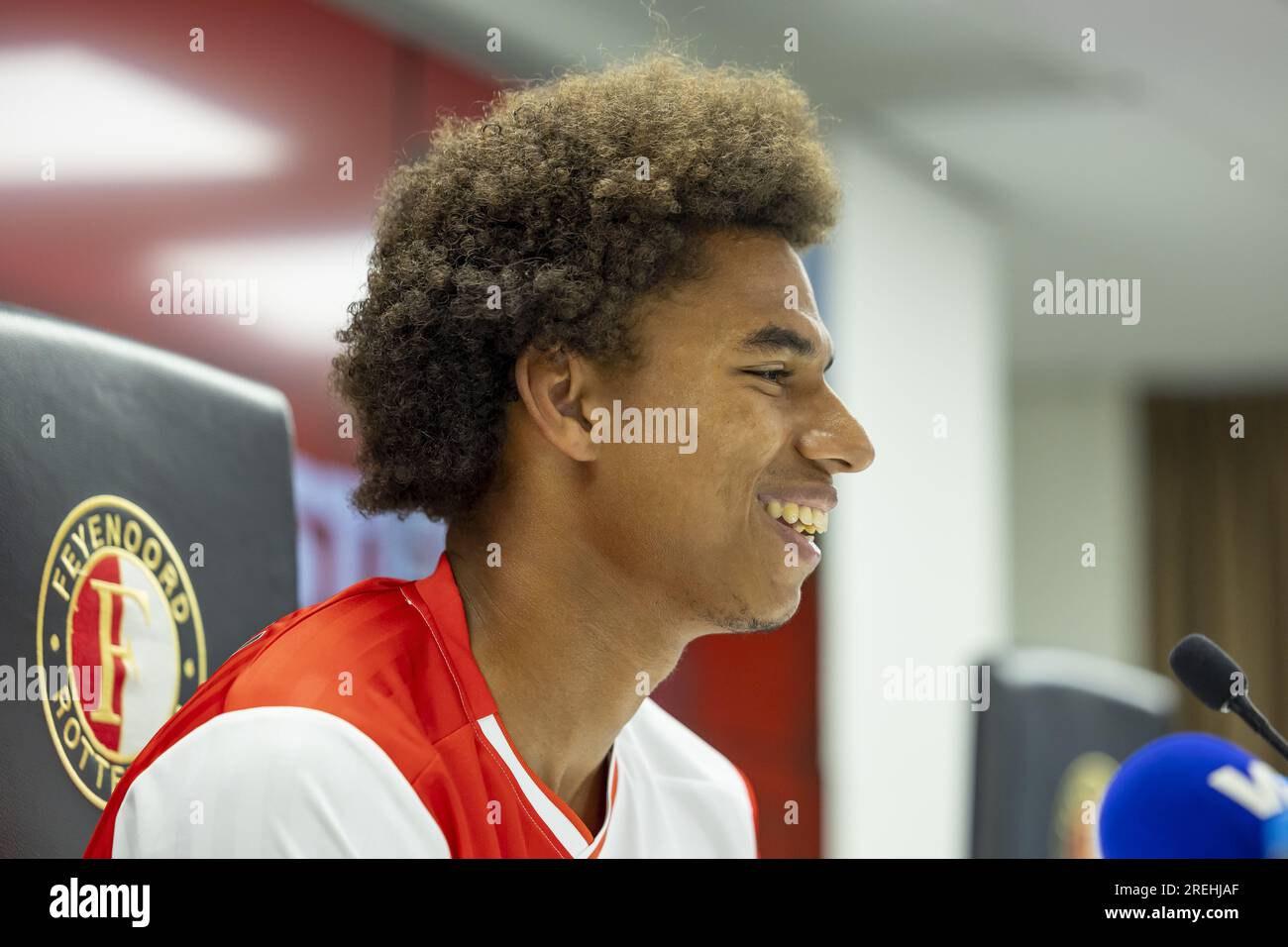 ROTTERDAM - Football player Calvin Stengs during his presentation at ...
