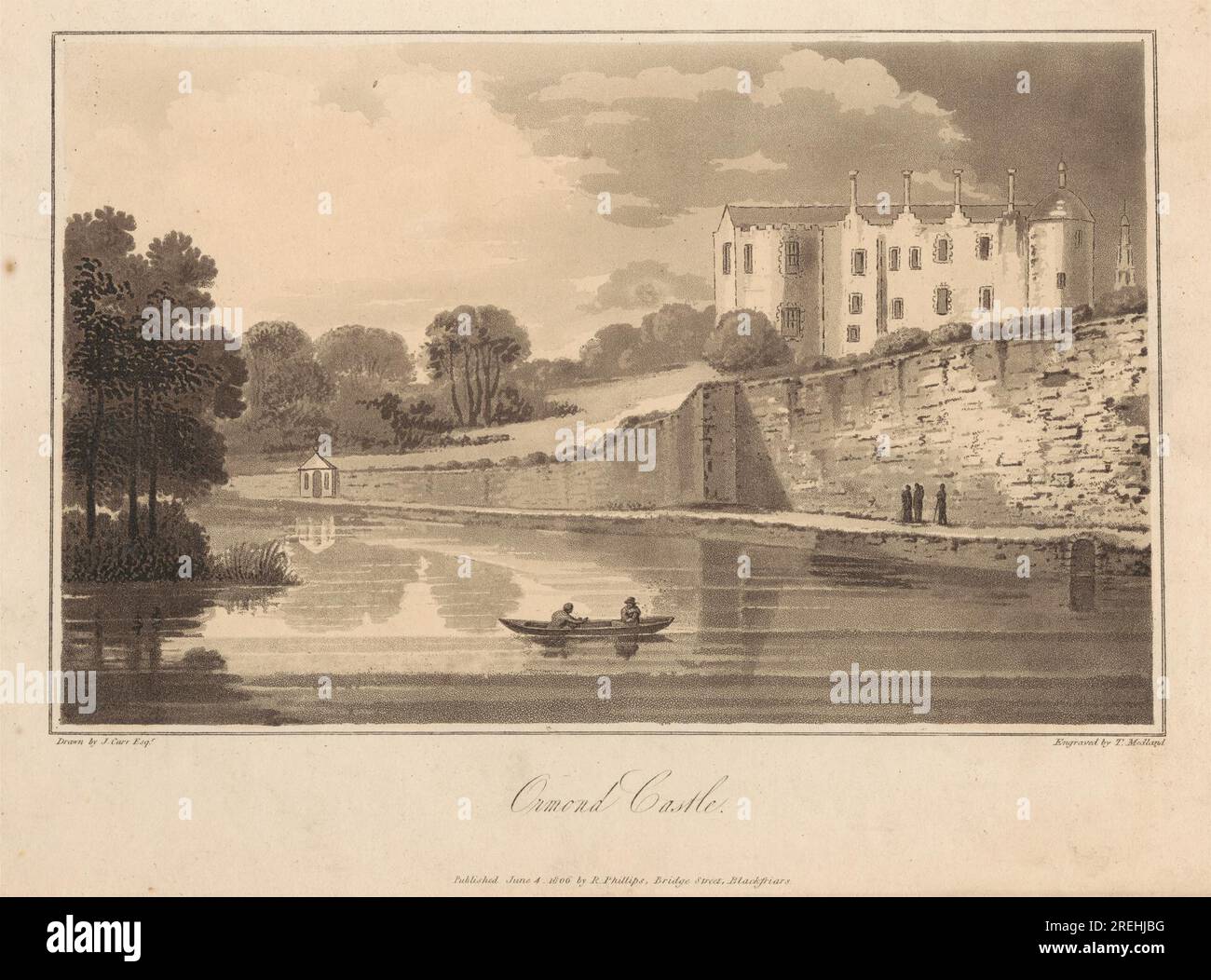 Ormond Castle 1806 by Thomas Medland Stock Photo - Alamy