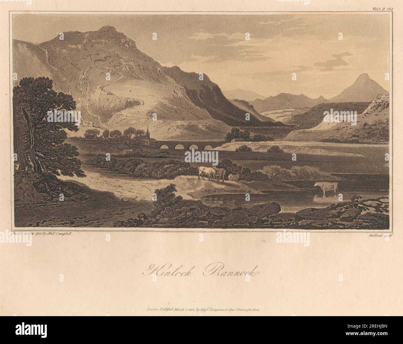 Kinloch Rannoch 1802 by Thomas Medland Stock Photo - Alamy