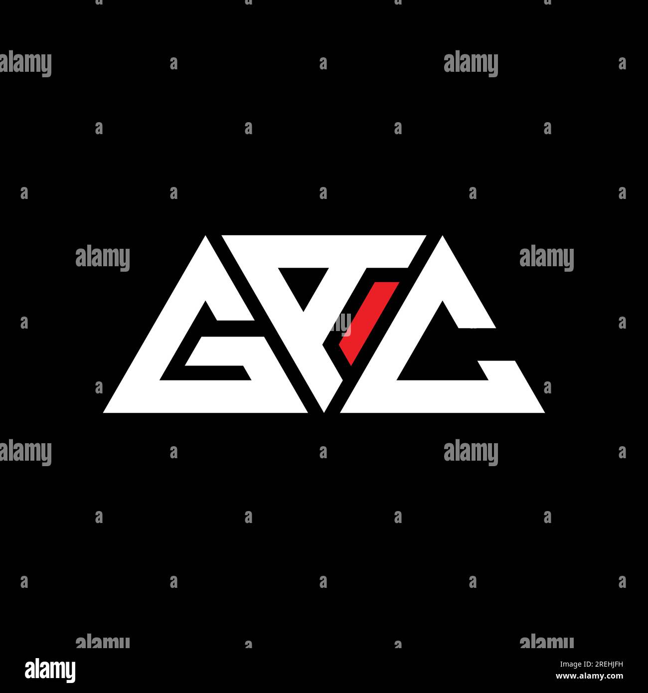 GAC triangle letter logo design with triangle shape. GAC triangle logo ...