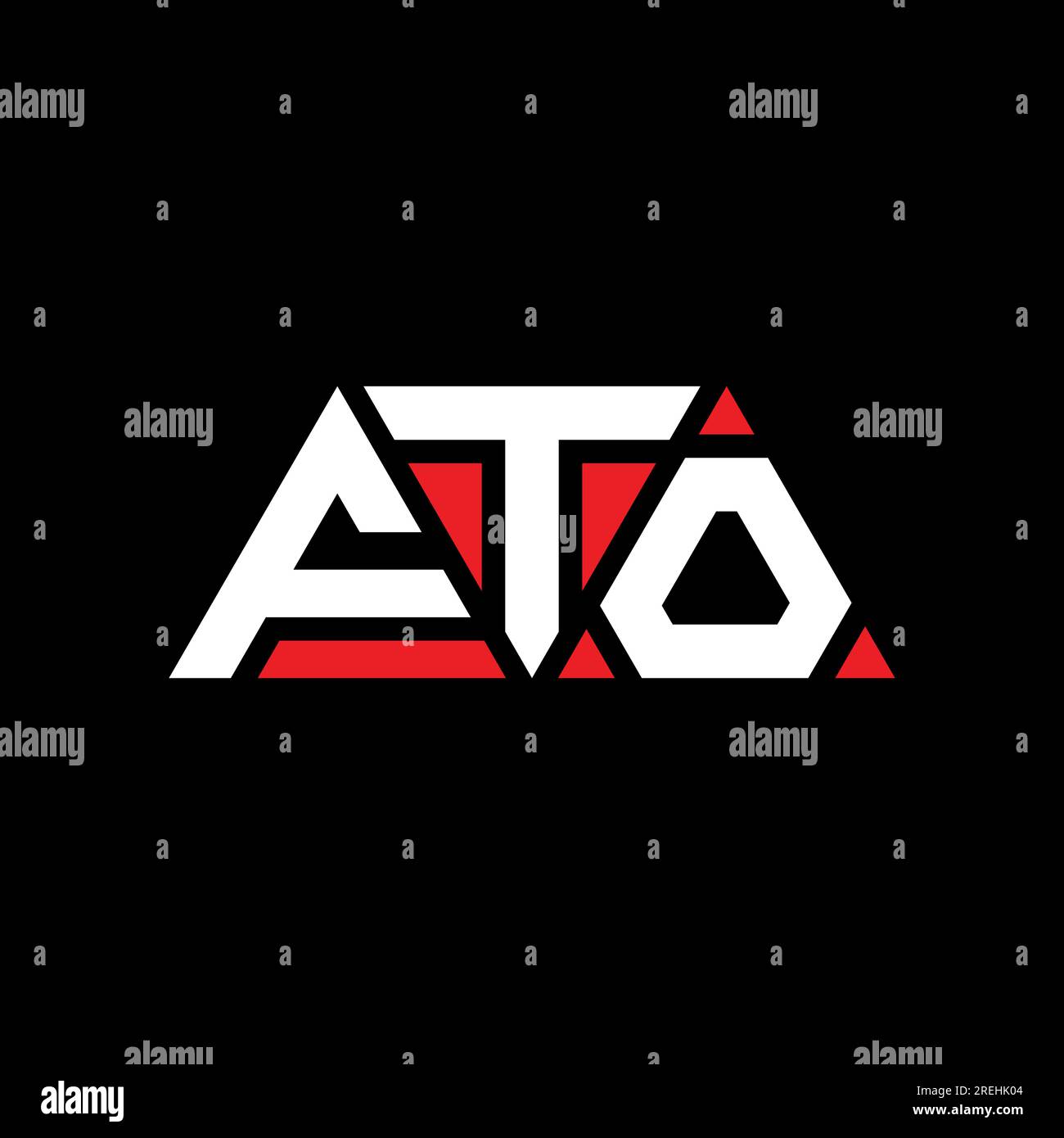 FTO triangle letter logo design with triangle shape. FTO triangle logo ...