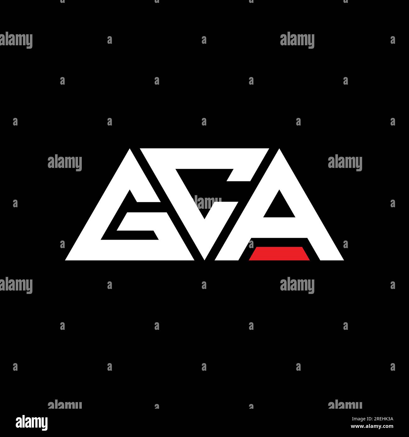 GCA triangle letter logo design with triangle shape. GCA triangle logo ...