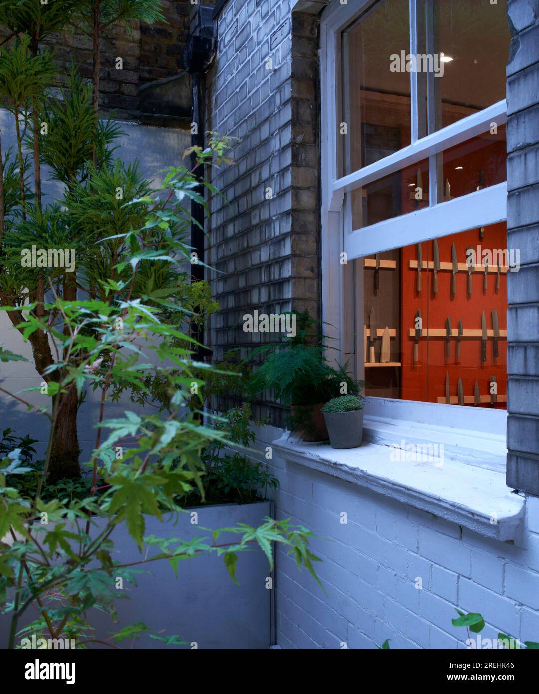 View from outside showing Japanese knifes. Niwaki Store London, London, United Kingdom ...