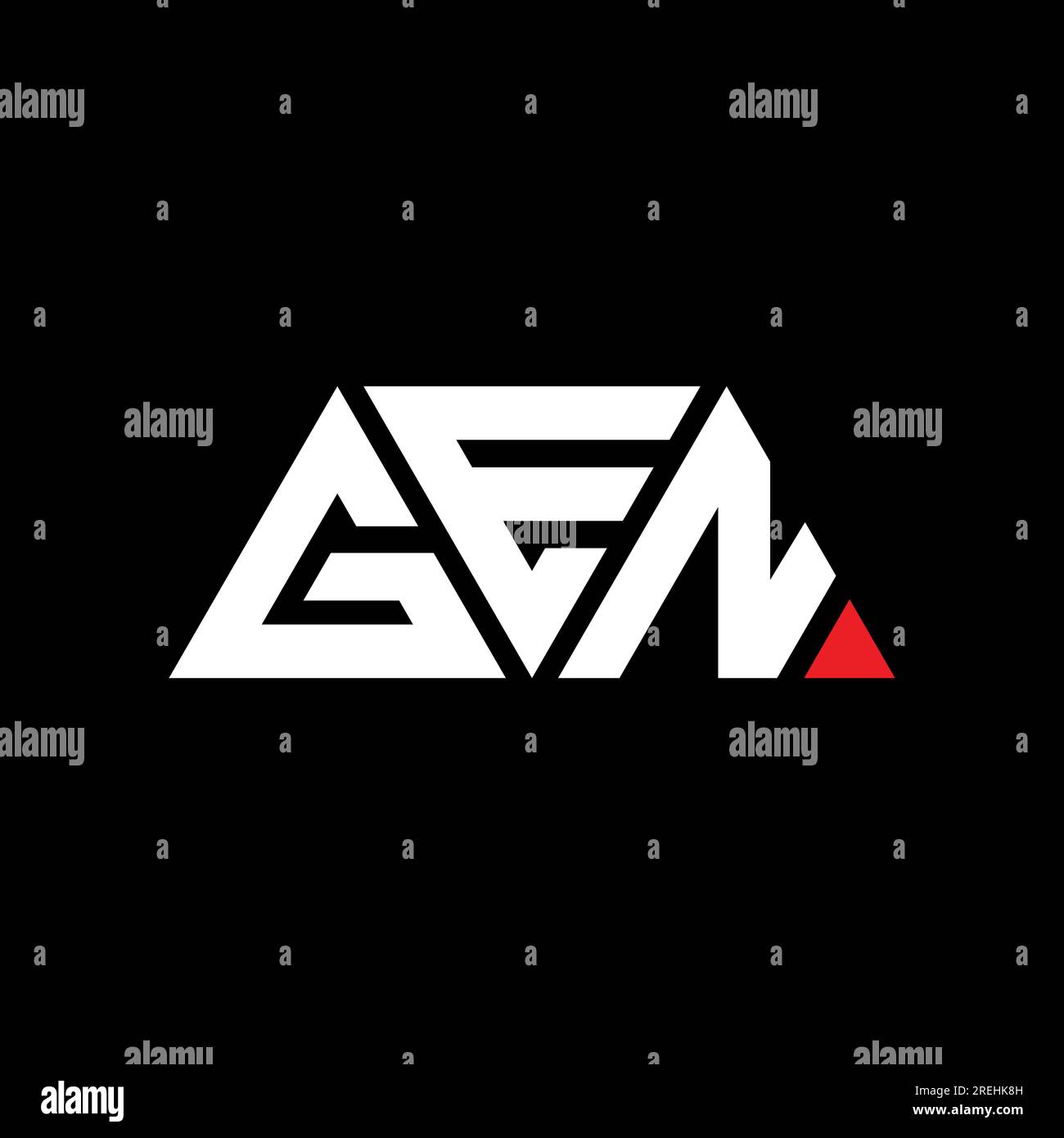 GEN triangle letter logo design with triangle shape. GEN triangle logo ...