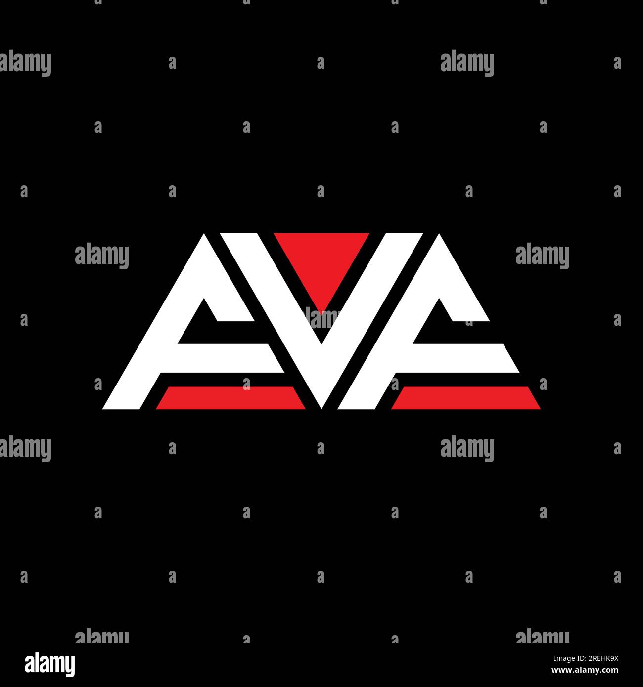FVF triangle letter logo design with triangle shape. FVF triangle logo ...