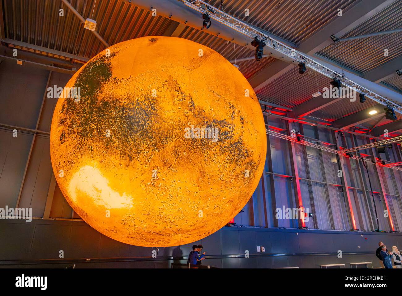 Artist Luke Jerram's Mars installation at Aerospace Bristol Stock Photo ...