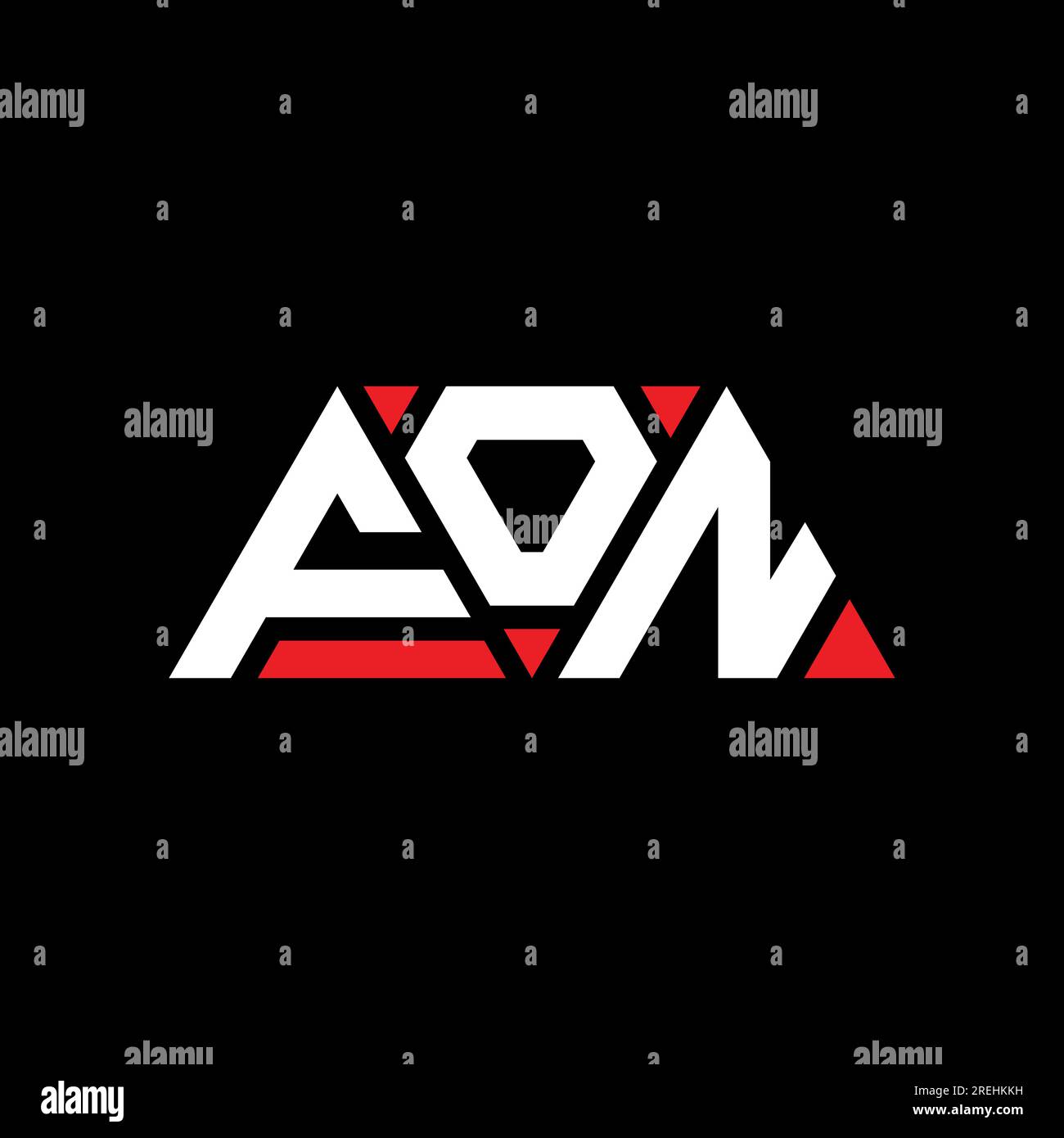 FON triangle letter logo design with triangle shape. FON triangle logo ...