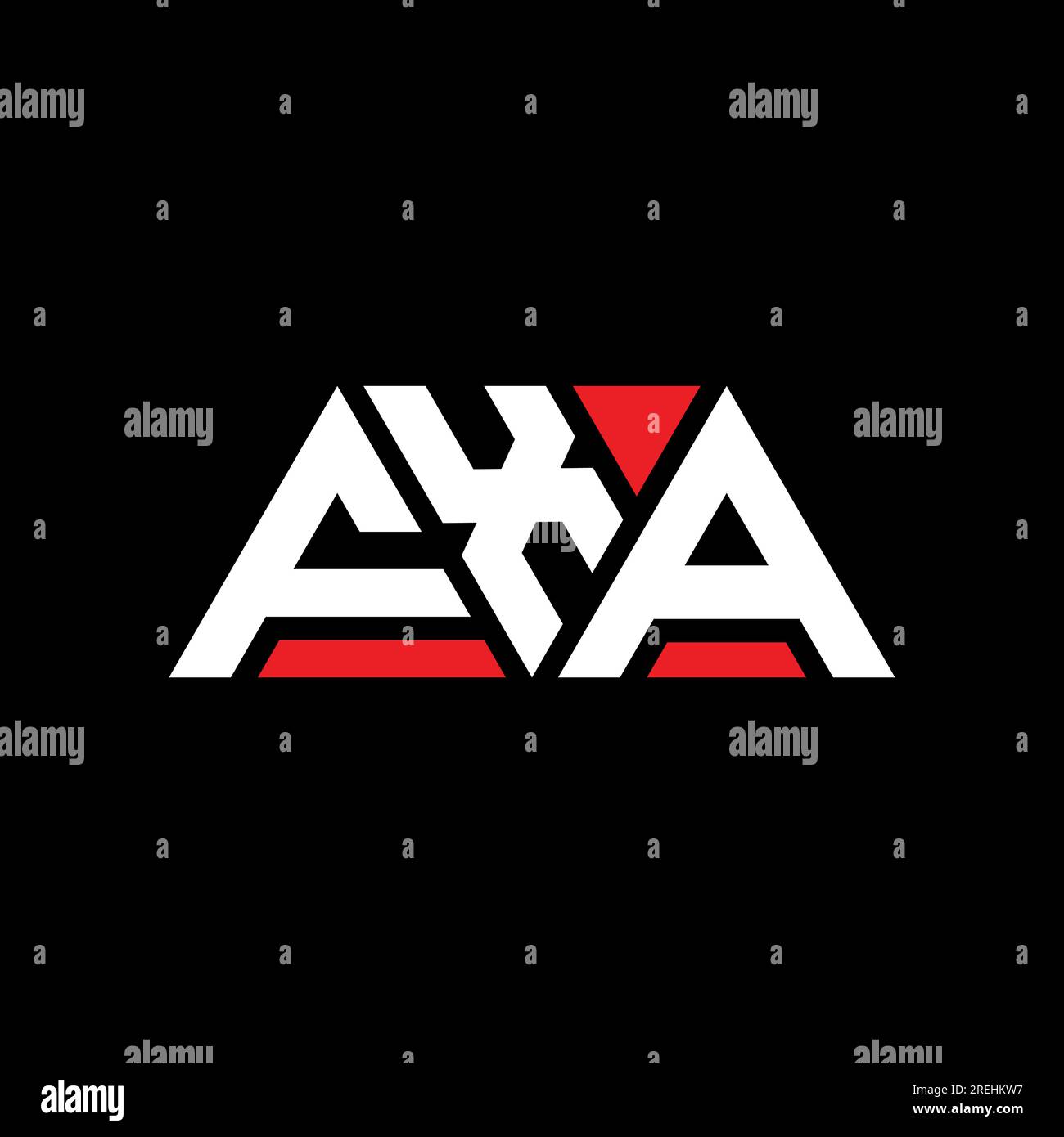 FXA triangle letter logo design with triangle shape. FXA triangle logo ...