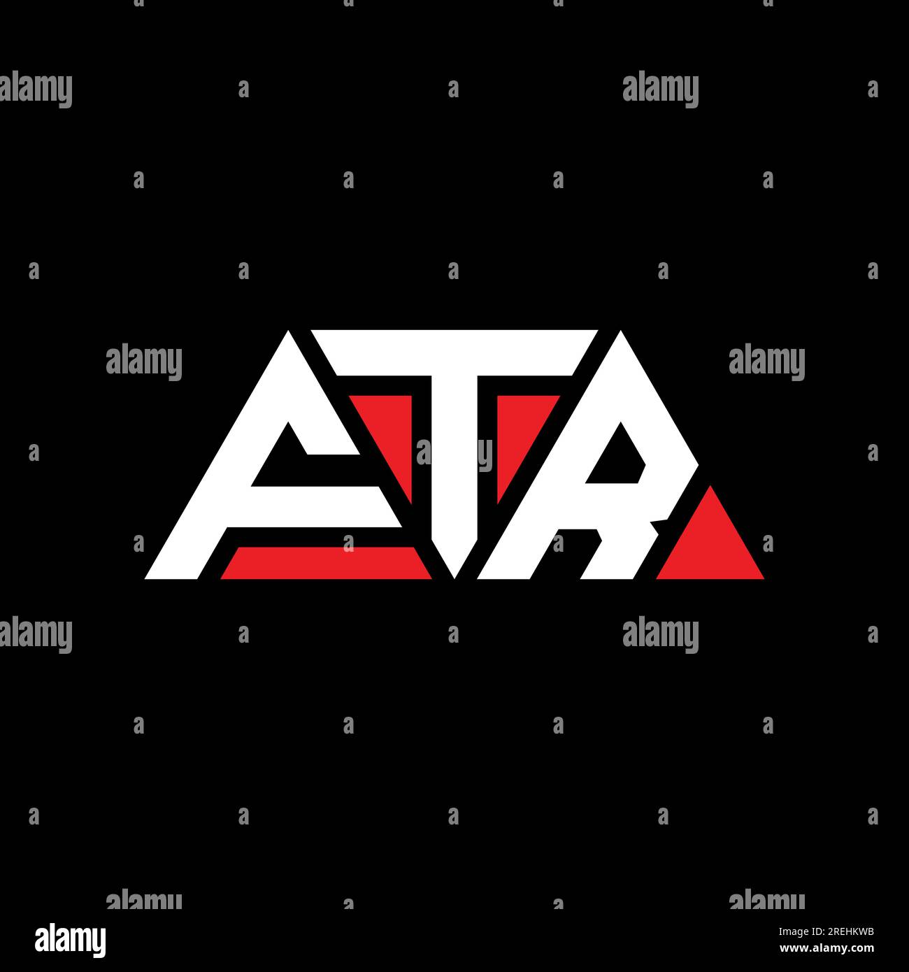 FTR triangle letter logo design with triangle shape. FTR triangle logo ...