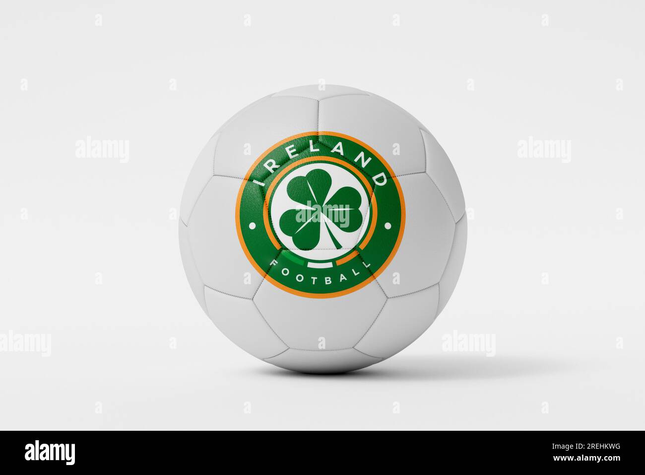 LONDON, UK - July 2023: Ireland national football team logo badge on a ...