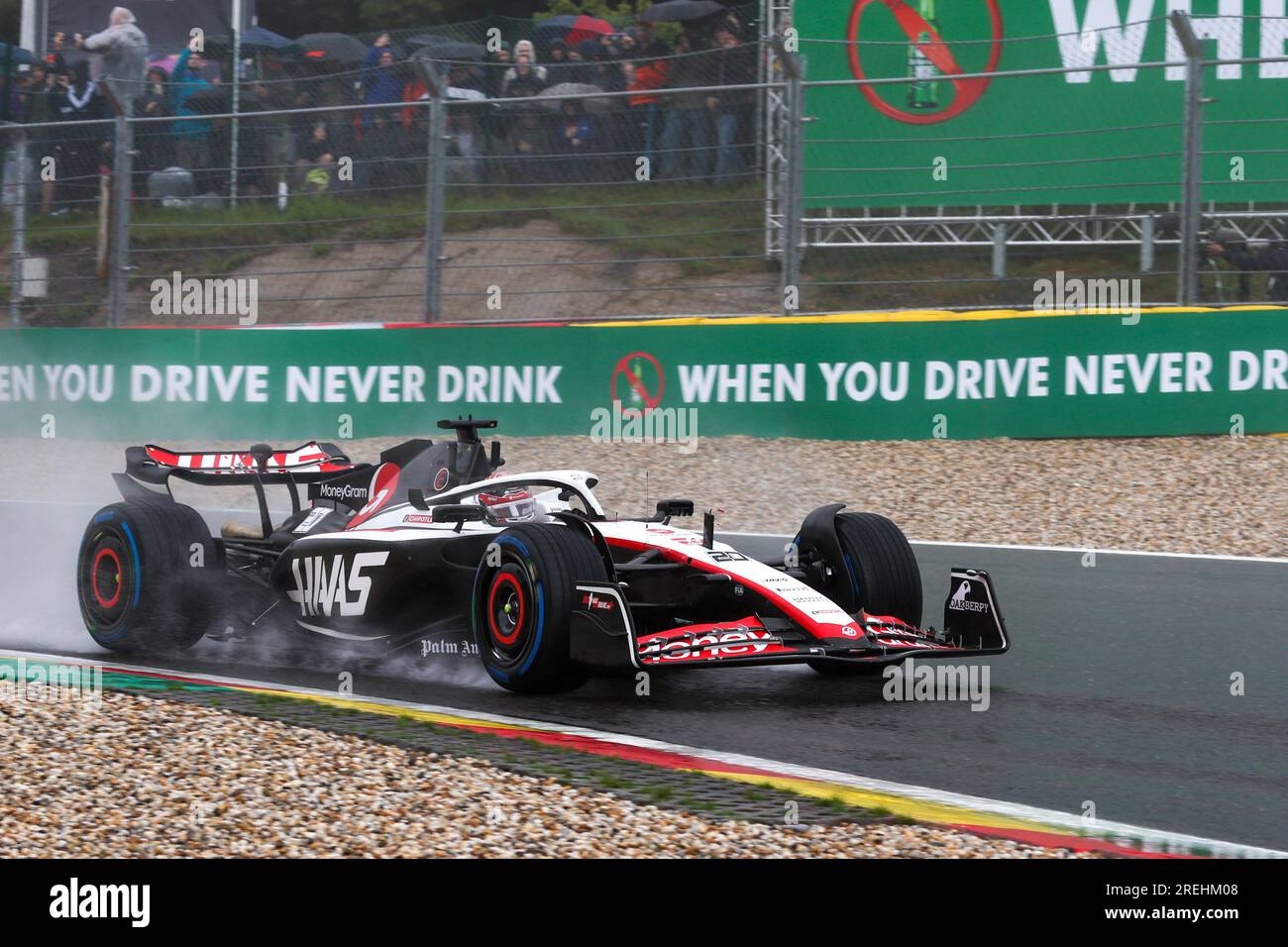 Kevin Magnussen (SVE) Haas VF-23 during Free Practice on Friday Jul ...