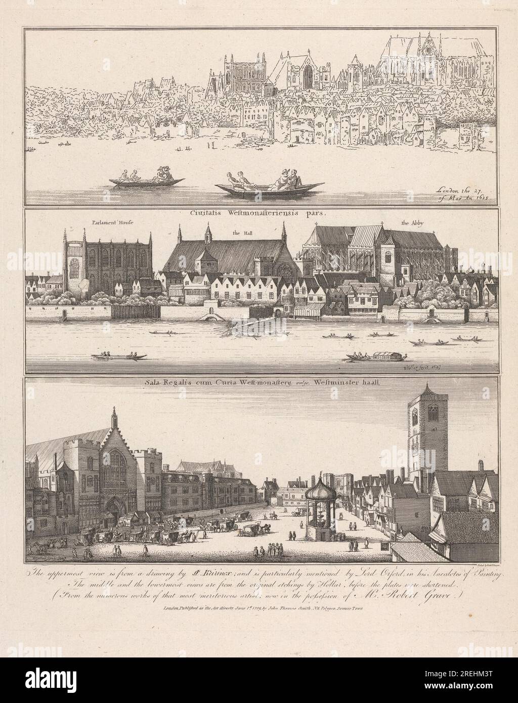 Three Views of Westminster 1800 by Richard Sawyer Stock Photo - Alamy