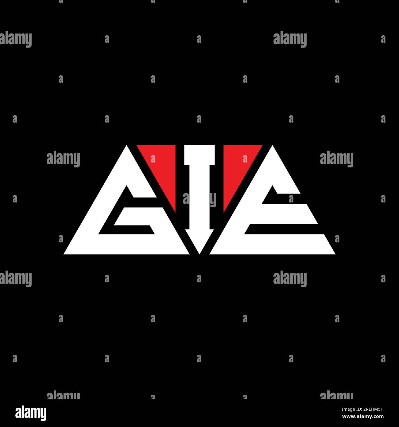 GIE triangle letter logo design with triangle shape. GIE triangle logo ...