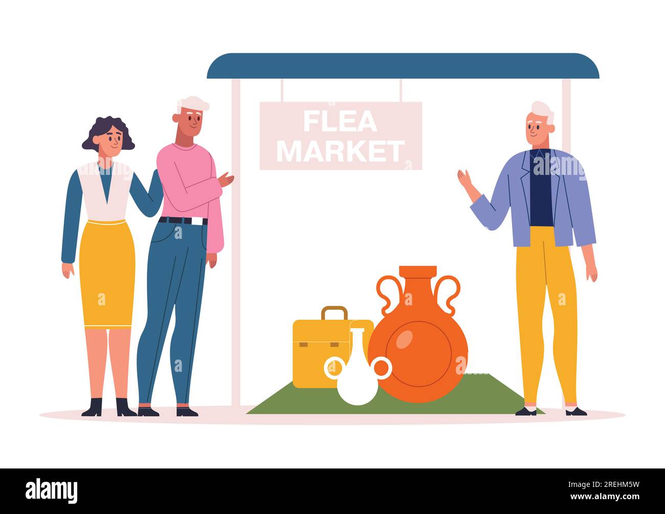 Store weekend flea market Stock Vector Images - Alamy