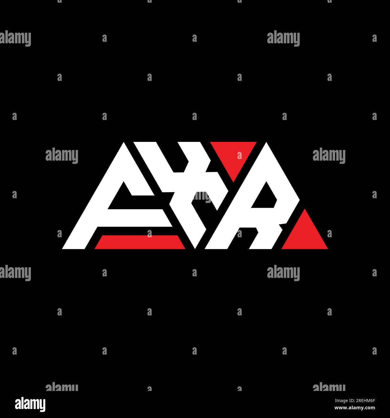 FXR triangle letter logo design with triangle shape. FXR triangle logo ...