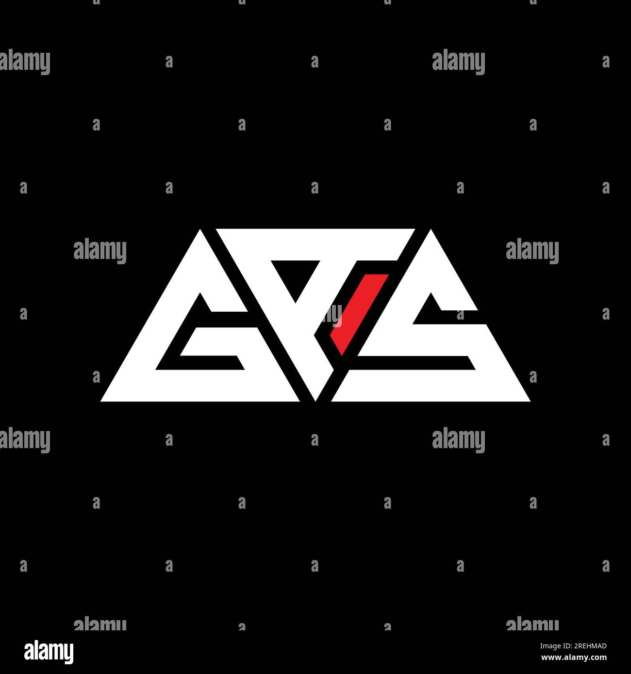 GAS triangle letter logo design with triangle shape. GAS triangle logo ...