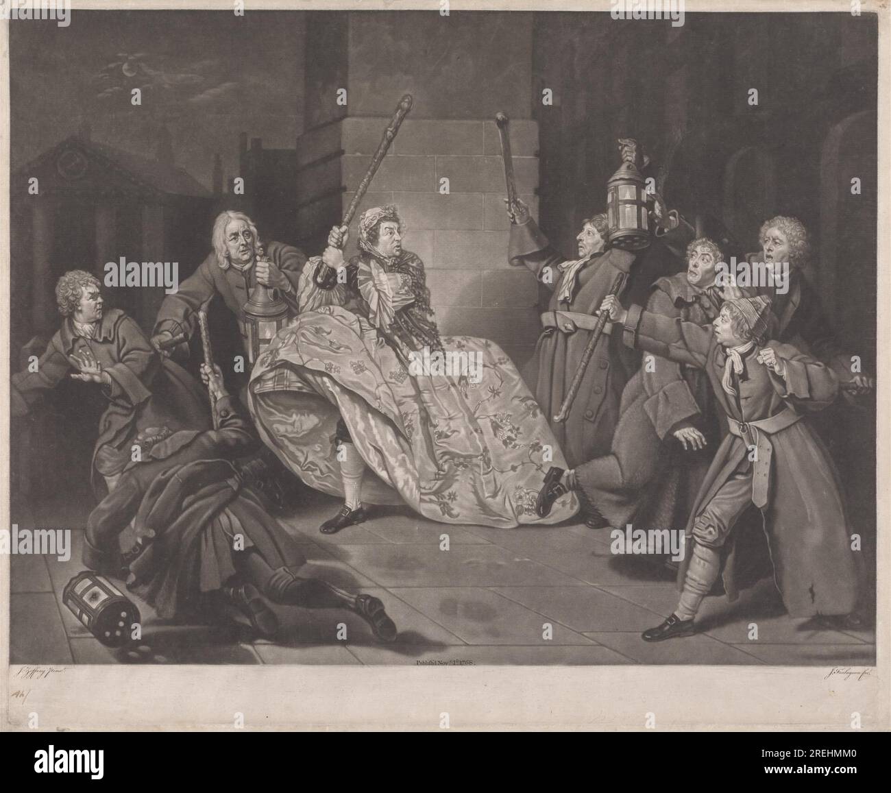 David Garrick as Sir John Brute in Act IV, the Drunken Scene, in ...