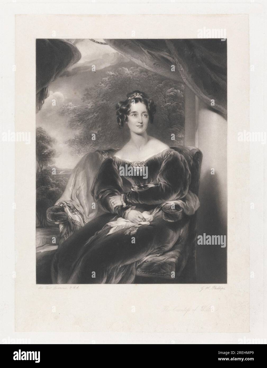 Countess Wilton 1838 by George Henry Phillips Stock Photo - Alamy