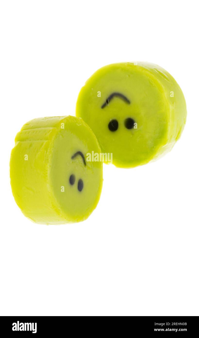 candy emoticons isolated on white background Stock Photo - Alamy
