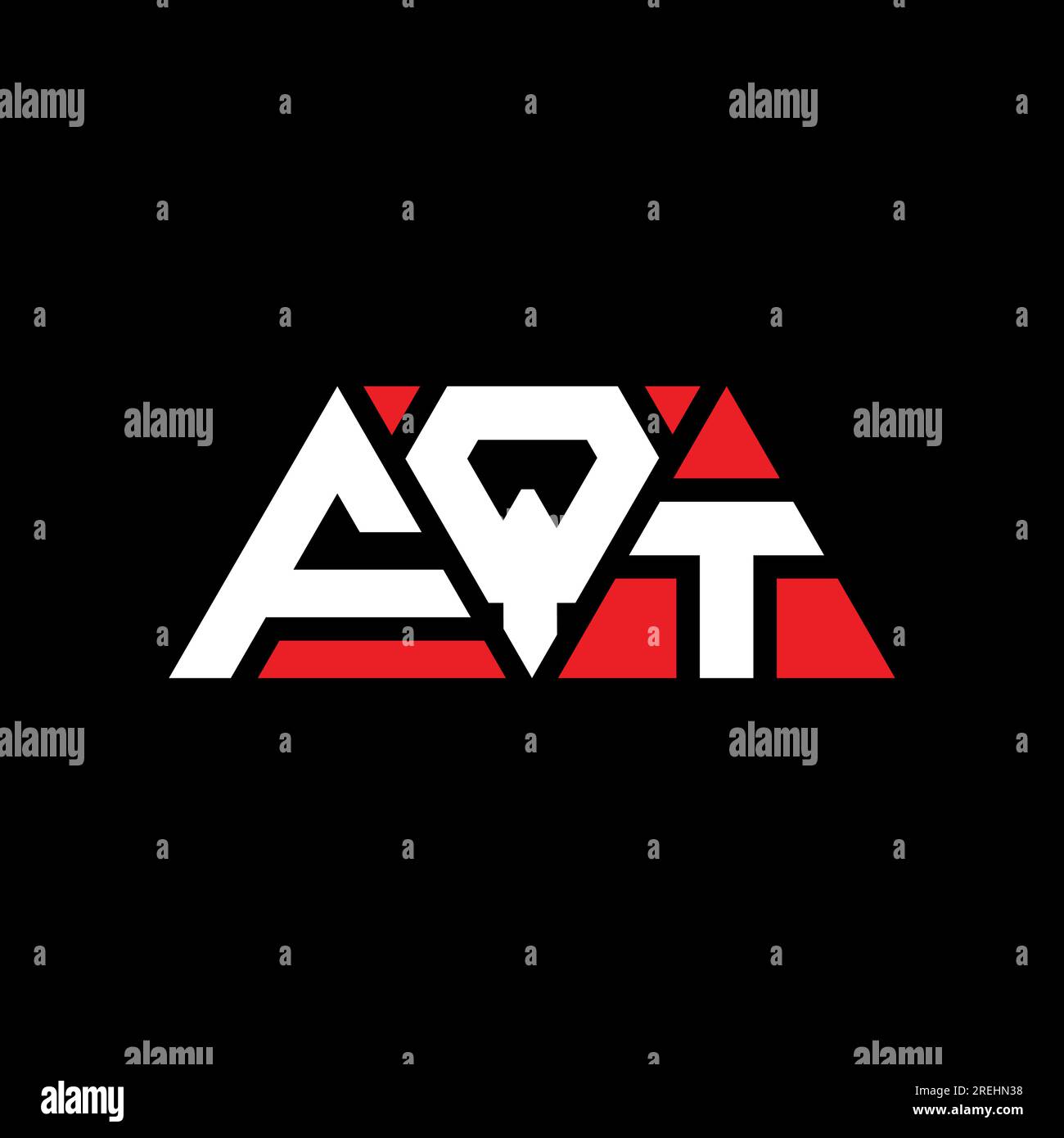 FQT triangle letter logo design with triangle shape. FQT triangle logo ...