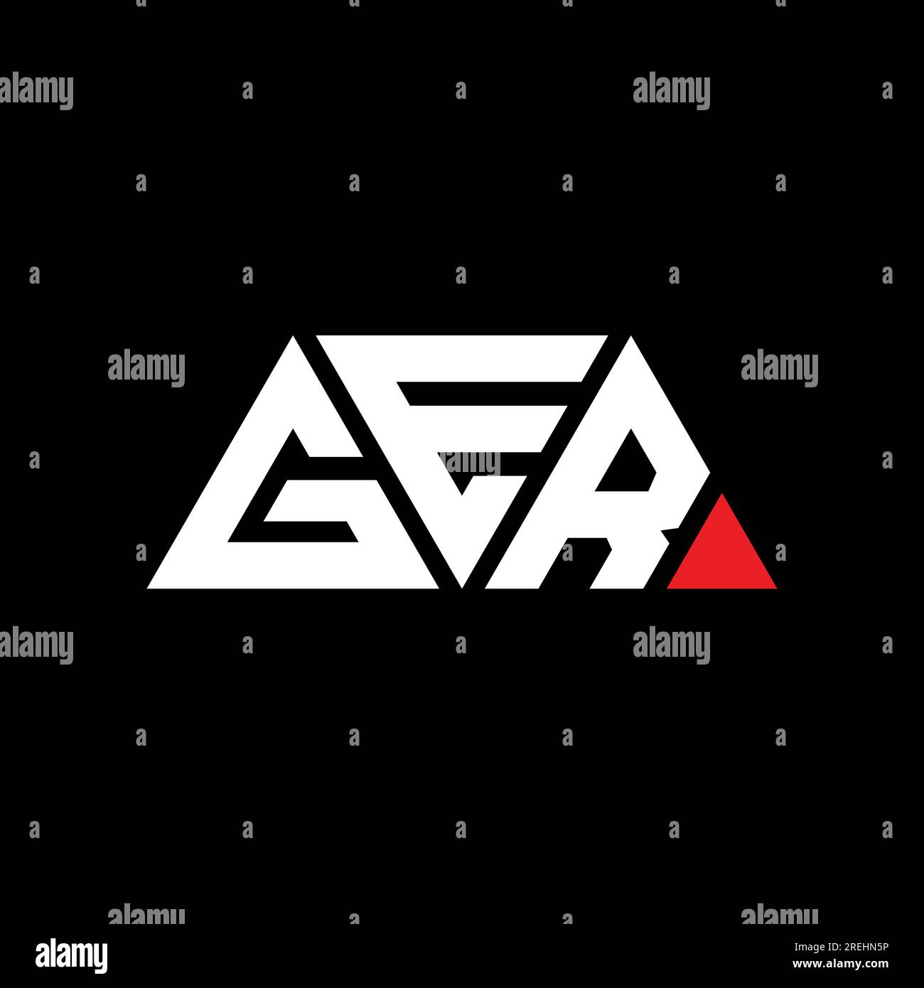 GER triangle letter logo design with triangle shape. GER triangle logo ...