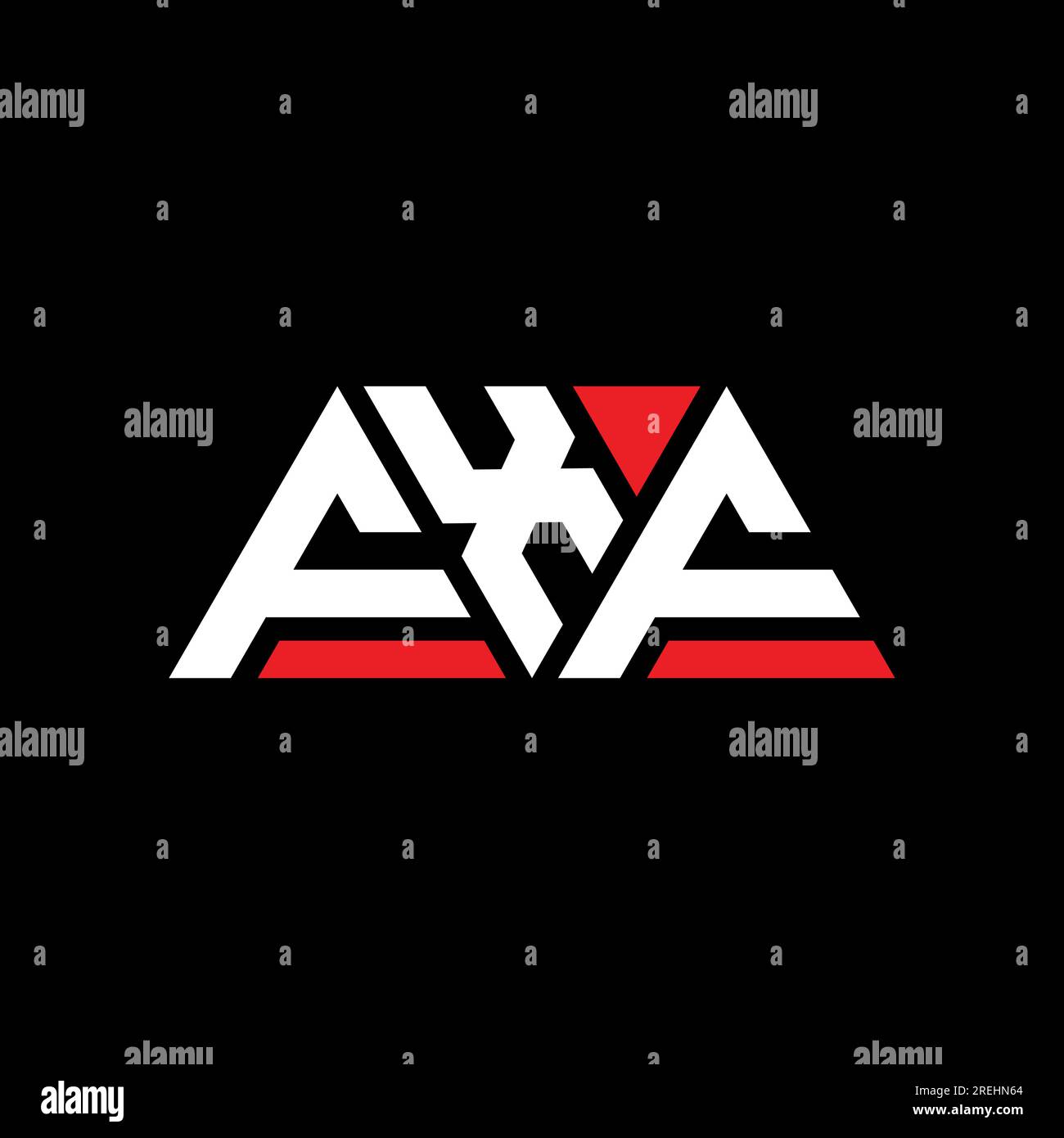 FXF triangle letter logo design with triangle shape. FXF triangle logo ...