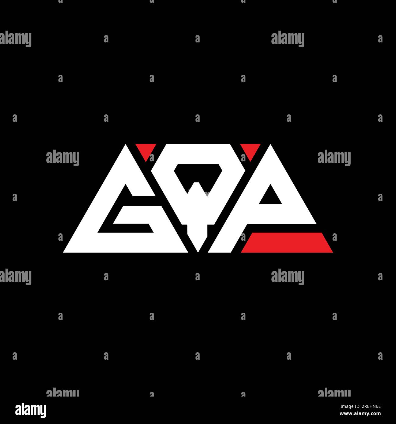 GQP triangle letter logo design with triangle shape. GQP triangle logo design monogram. GQP ...