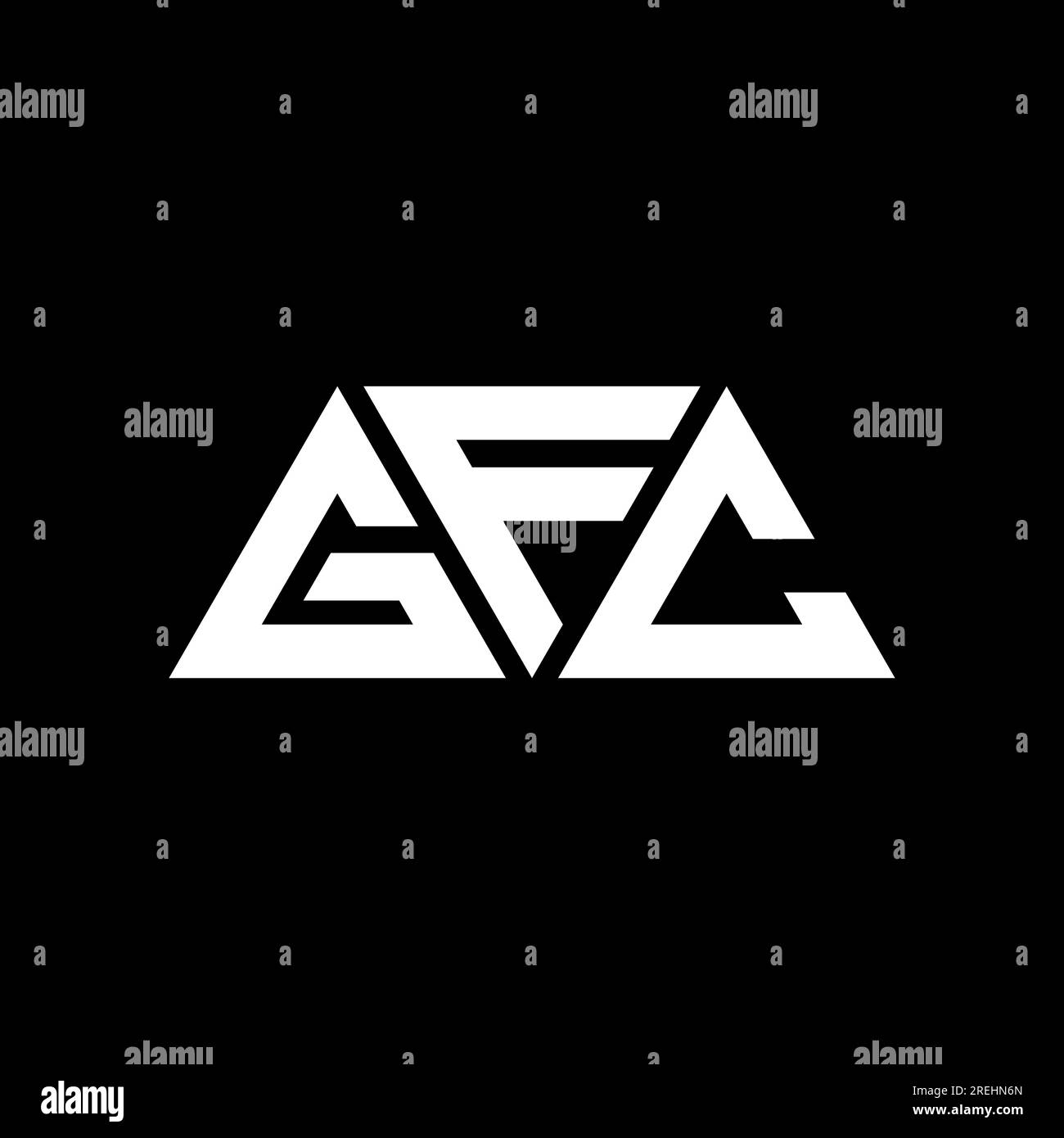 GFC triangle letter logo design with triangle shape. GFC triangle logo ...