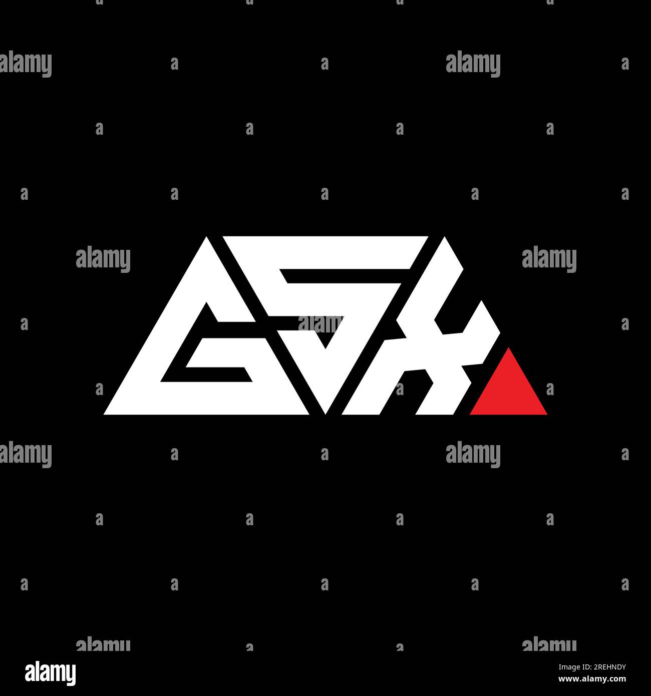 GSX triangle letter logo design with triangle shape. GSX triangle logo ...