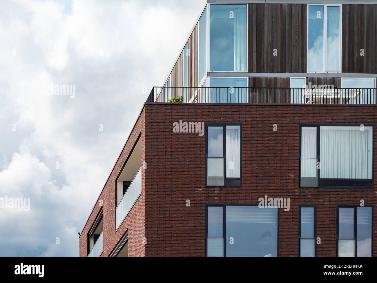 Boom, Antwerp Province, Belgium, June 30, 2023 - Contemporary apartment ...