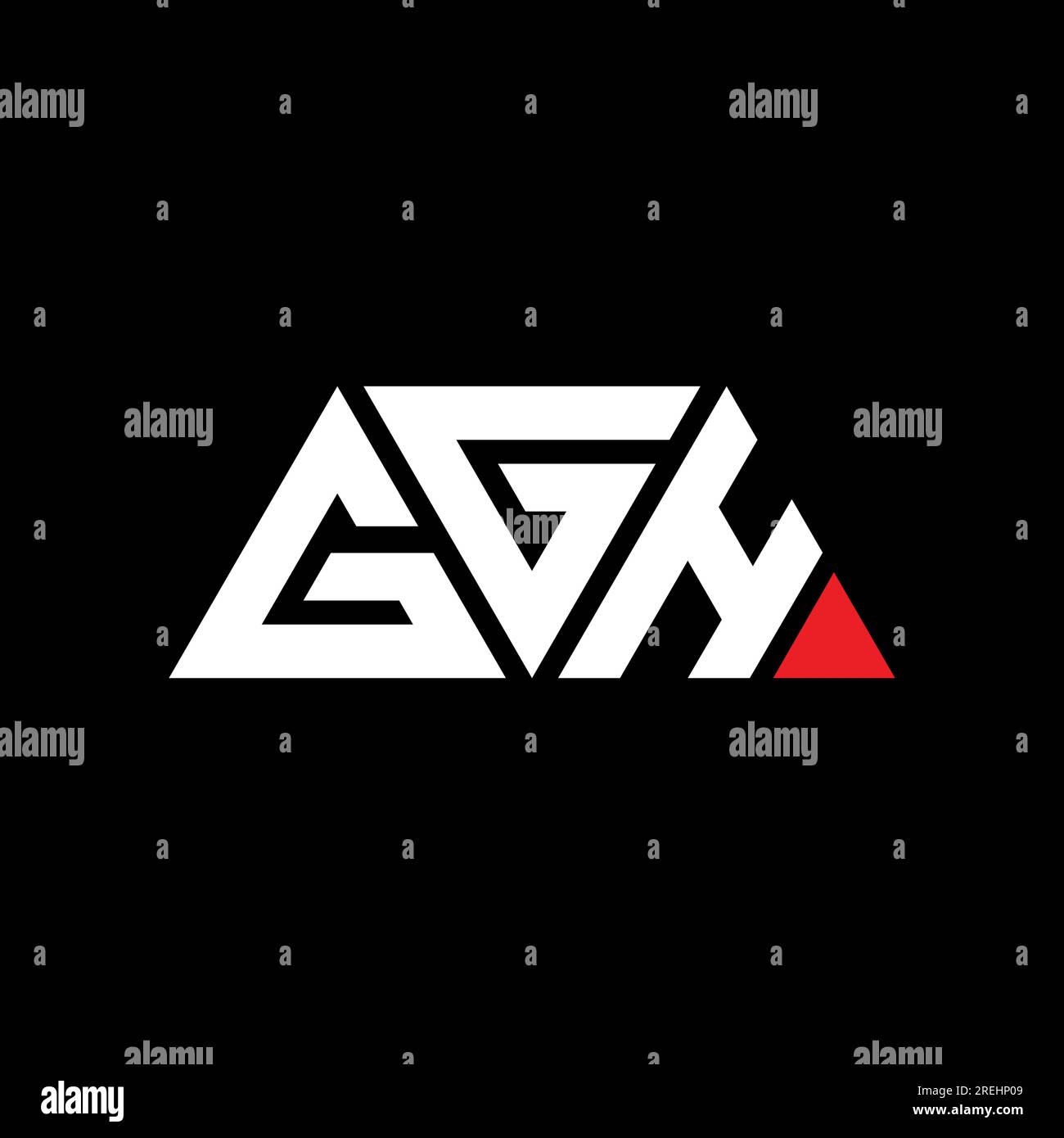 GGH triangle letter logo design with triangle shape. GGH triangle logo ...