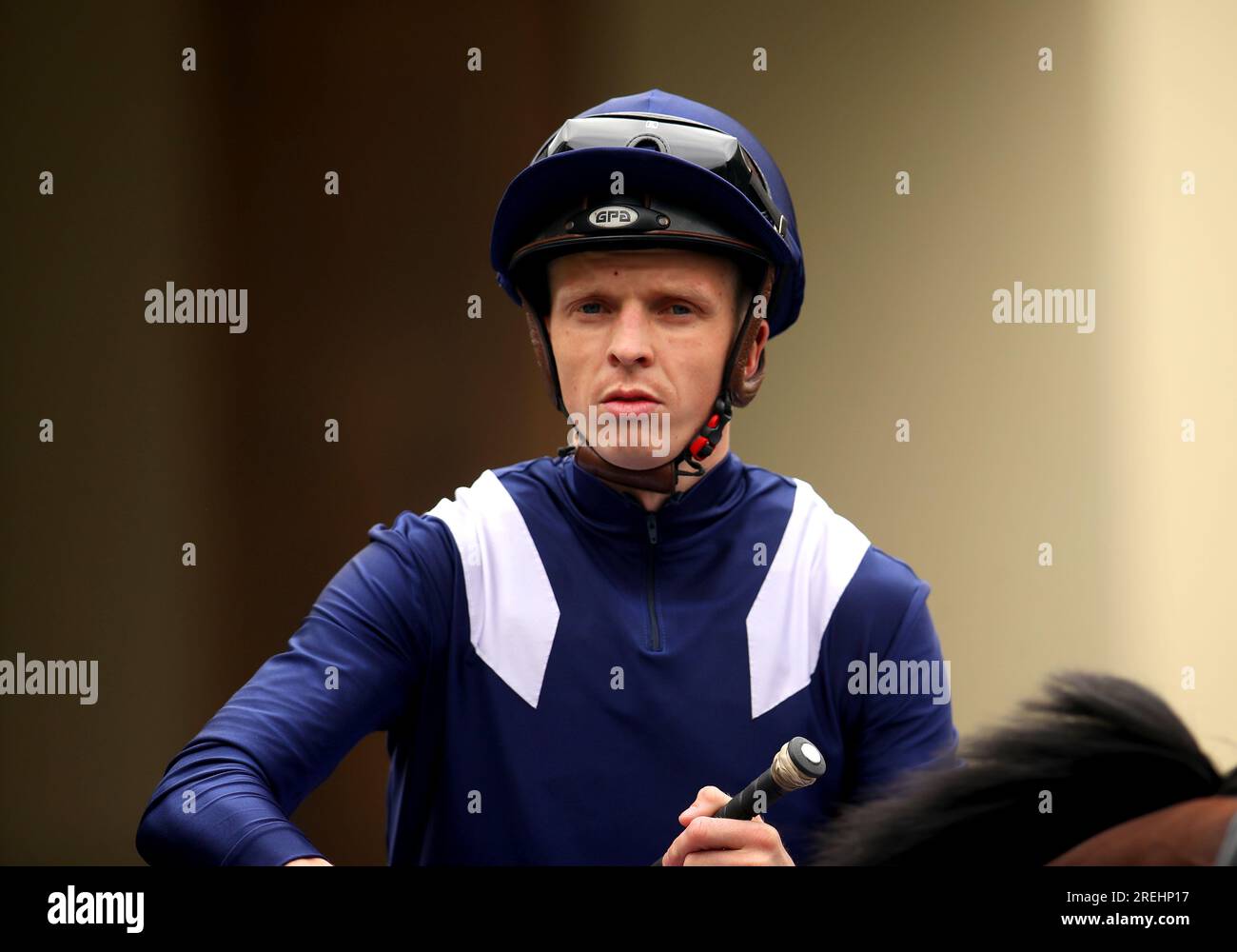 Jockey David Probert prior to competing in the Slingsby Gin Handicap ...